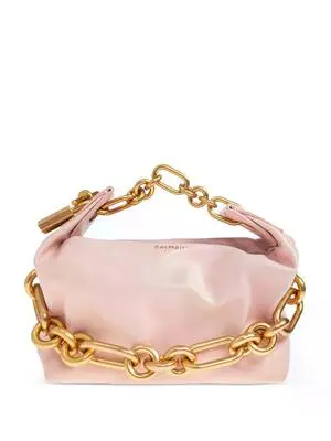 Balmain Mini Sync Chain Padlock Leather Tote Bag - Pink