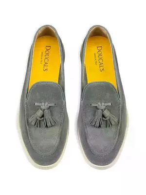 DOUCAL'S Tassel-detail Suede Loafers - Grey