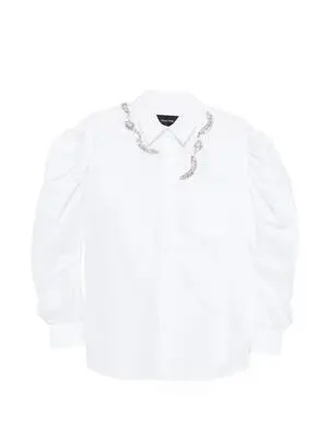 Simone Rocha Draped Sleeve Shirt - White