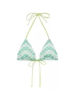 Casablanca Monogram String Bikini Top - Green