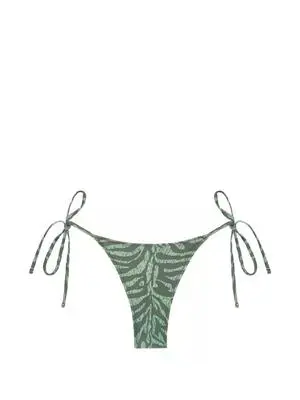 TROPIC OF C Zebra-pattern Bikini Bottom - Green