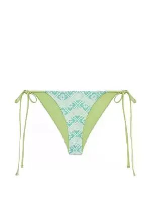 Casablanca Monogram String Bikini Bottom - Green