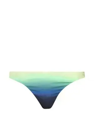 Casablanca Gradient-print Bikini Bottom - Blue