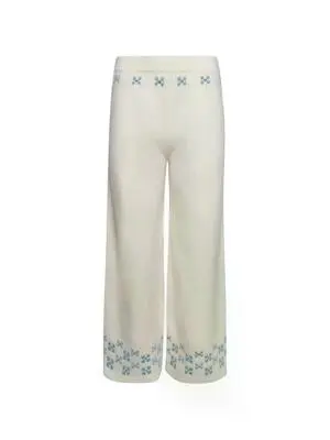 Calle Del Mar Fair Isle Trousers - Neutrals