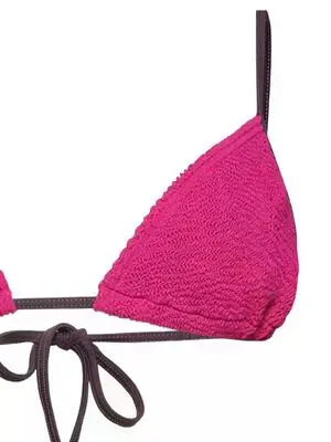 Bond Eye Contrast-trim Triangle Bikini Top