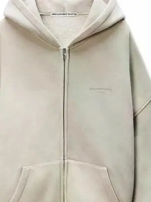 Alexander Wang Dropped Shoulders Zip Up Hoodie