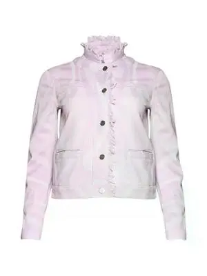Emilio Pucci Frayed-trim Printed Jacket - Pink