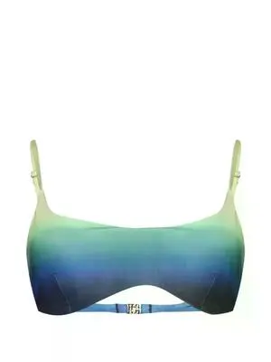 Casablanca Gradient-print Bikini Top - Blue