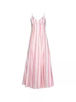 Rosie Assoulin Striped-pattern Midi Dress - Pink