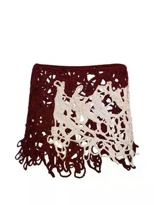 MAYSHA Crocheted Izu Skirt - Red