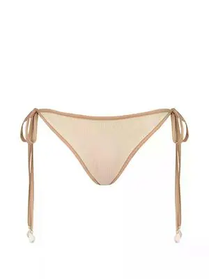 Johanna Ortiz Crinkle-tie Bikini Bottom - Neutrals