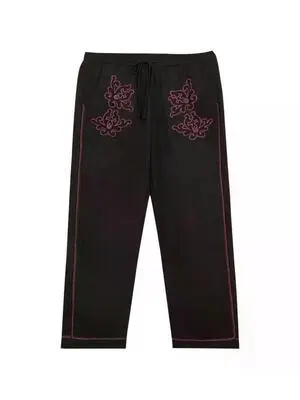 BAZISZT Eccentric Embroidery Trousers - Black
