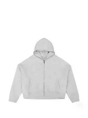 ENTIRE STUDIOS Hooded Zip-front Sweatshirt - Grey