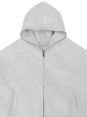 ENTIRE STUDIOS Hooded Zip-front Sweatshirt - Grey
