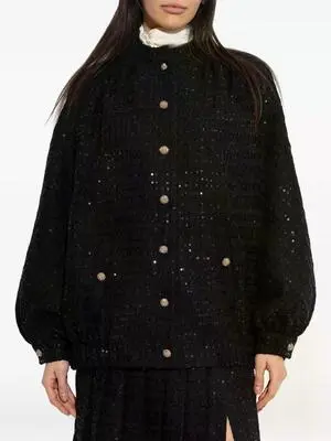Alessandra Rich Sequin Button Jacket