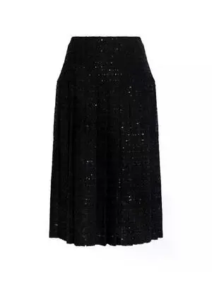 Alessandra Rich Sequin Embellished Slit Skirt