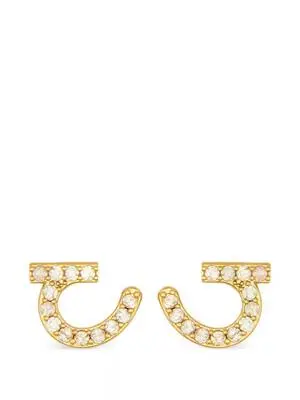 FERRAGAMO Earrings With Crystals - Gold