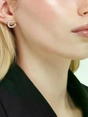 FERRAGAMO Stud Earrings With Crystals