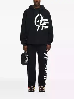 Off-White Spray Logo Loose Hoodie - Black