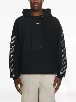 Off-White Chain Arrow Diagonal Drawstring Hoodie