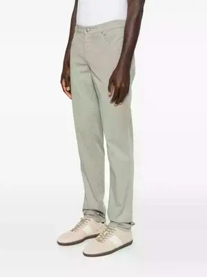 Brunello Cucinelli Logo-embroidered Trousers - Grey