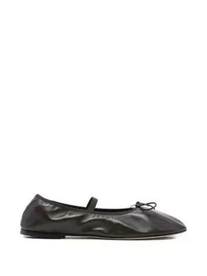 Dear Frances Balla Bow Leather Ballet Flats