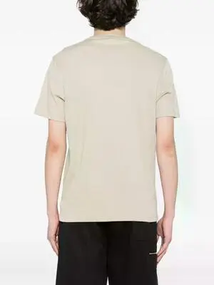 Michael Kors Logo-embroidered Cotton T-shirt - Neutrals