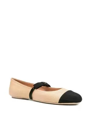 GIANVITO ROSSI Bow-detail Ballerina Flats