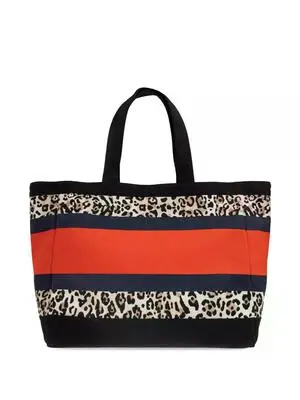 Dsquared2 Leopard-print Striped Tote Bag