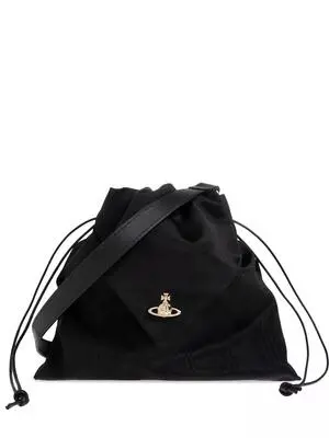 VIVIENNE WESTWOOD Orb Drawstring Shoulder Bag - Black