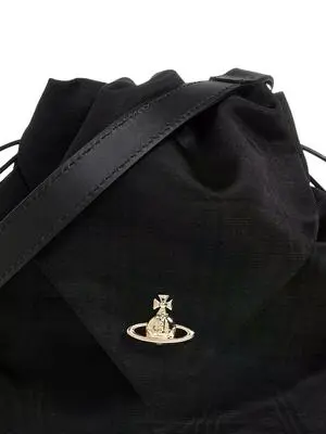 VIVIENNE WESTWOOD Orb Drawstring Shoulder Bag - Black