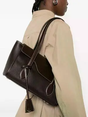 ATP ATELIER Eira Topstitch Tote Bag - Brown