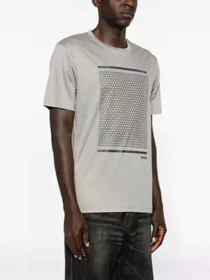 BOSS Geometric-print T-shirt - Grey