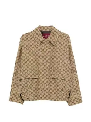 Gucci Gg Patterned Jacket - Brown