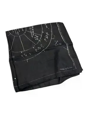 Rick Owens Printed Astro Scarf - Black
