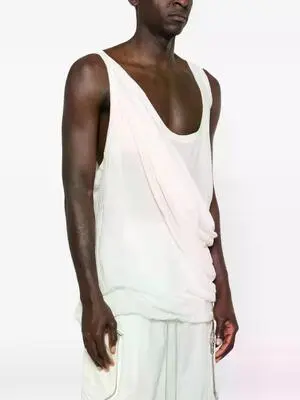 Rick Owens Draped Sleeveless Tank Top - White