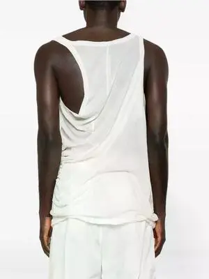 Rick Owens Draped Sleeveless Tank Top - White