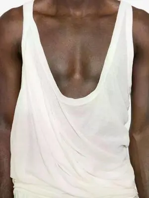 Rick Owens Draped Sleeveless Tank Top - White