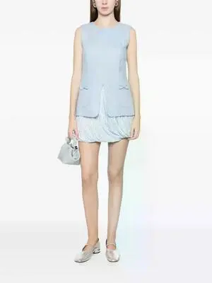 TWINSET Striped Gathered Skirt - Blue