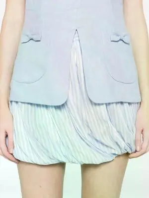 TWINSET Striped Gathered Skirt - Blue