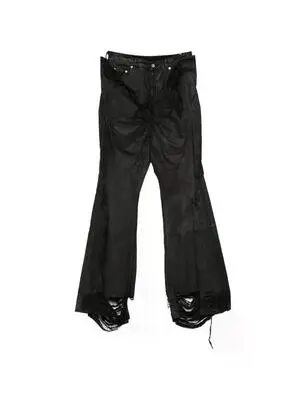 Rick Owens Frayed Denim Jeans - Black