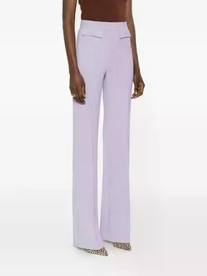 Elisabetta Franchi Lilac Embroidered Pocket Trousers