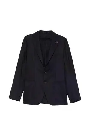 Tagliatore Notched-lapel Patch-pocket Blazer - Blue