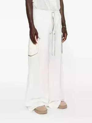 Rick Owens Zip-pocket Straight Trousers - White