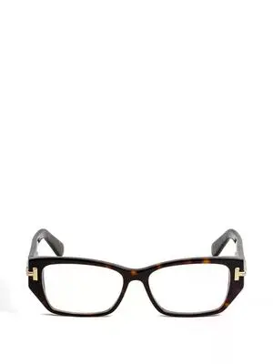 TOM FORD Geometric Frame Glasses - Brown