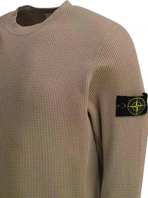 Stone Island Waffle-knit Logo-patch Sweatshirt