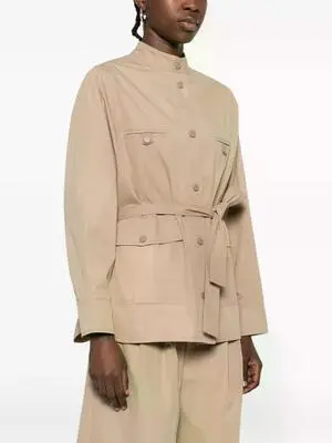 YVES SALOMON Button-up Belted Coat