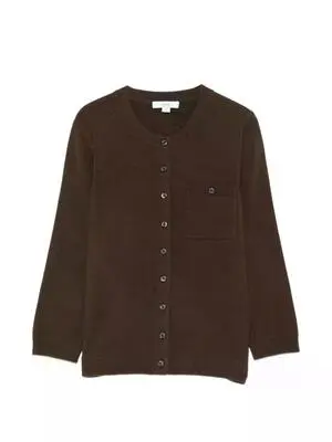 Vince Chest-pocket Button Cardigan - Brown