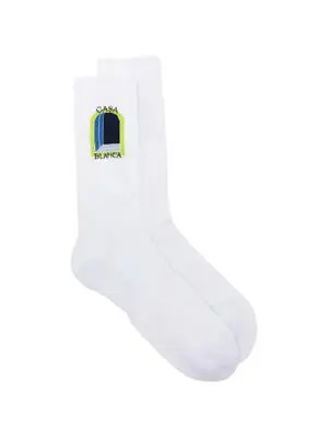 Casablanca Graphic Socks - White
