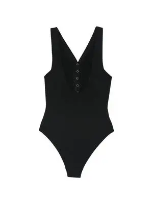 ERES Button V-neck One-piece Swimsuit